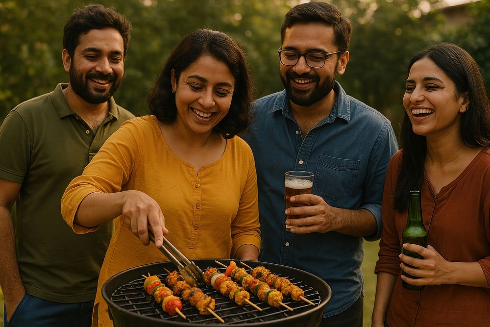 Friends enjoying outdoor barbecue gathering. | Free Photo - rawpixel