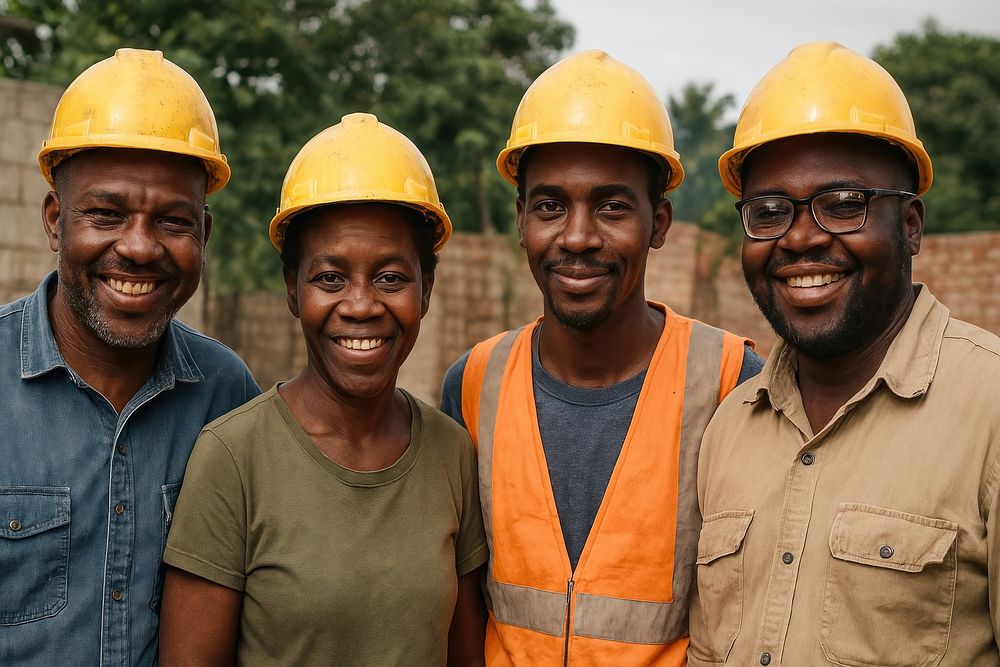 Happy construction workers smiling together | Free Photo - rawpixel