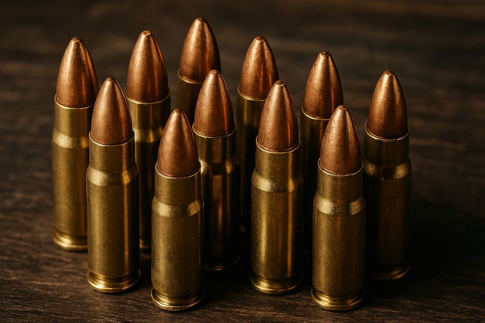 Copper bullets on wooden surface. | Free Photo - rawpixel