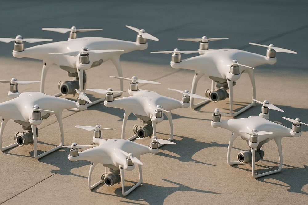 Multiple drones on ground. | Free Photo - rawpixel
