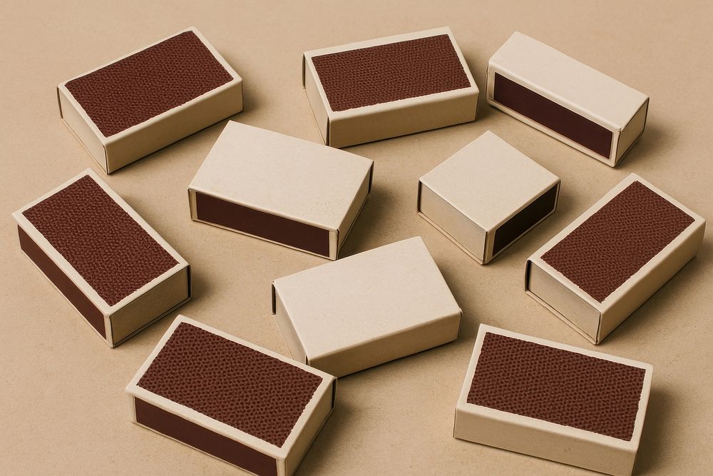 Minimalist matchbox design arrangement. | Free Photo - rawpixel