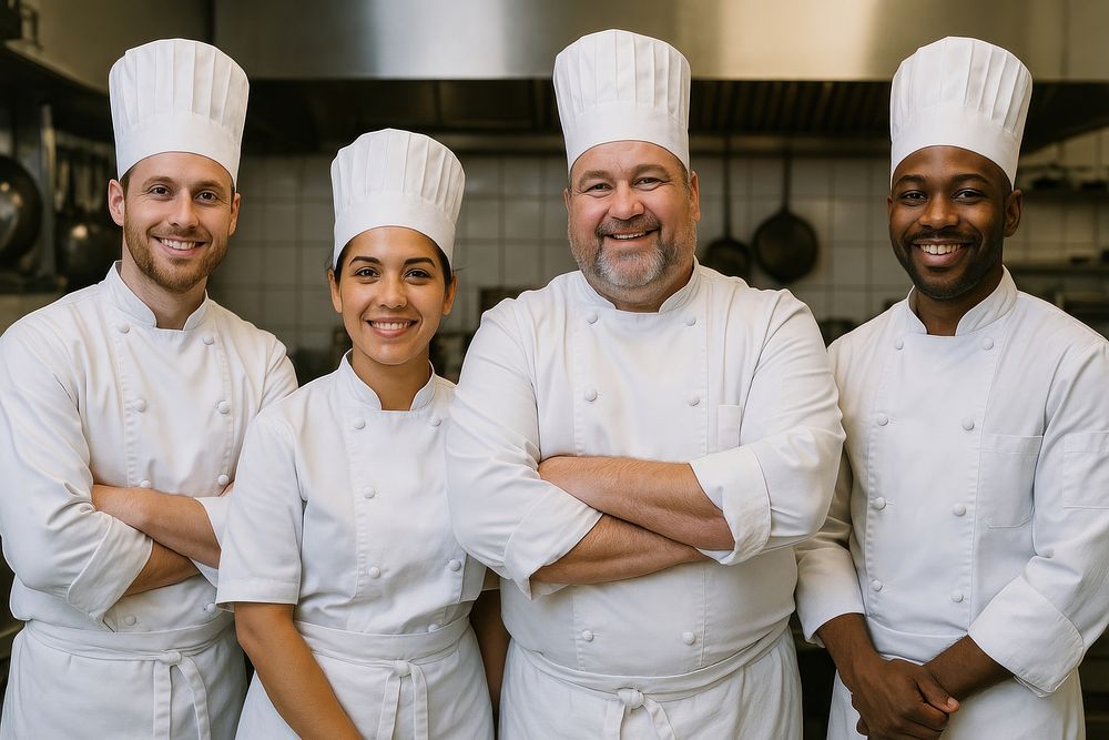 Diverse chefs smiling confidently. | Free Photo - rawpixel