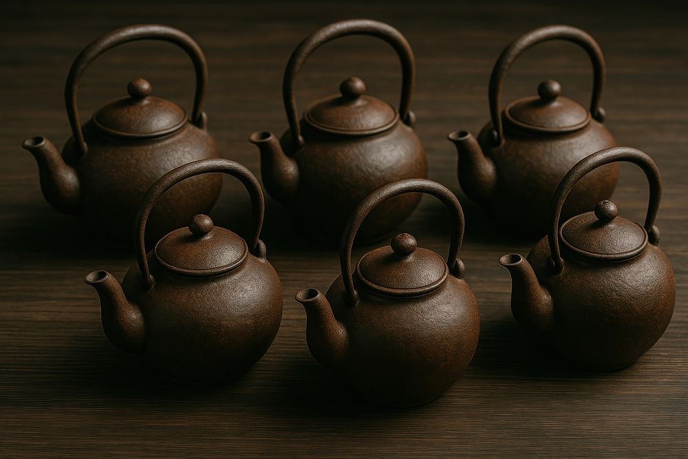 Rustic teapots on wooden surface. | Free Photo - rawpixel
