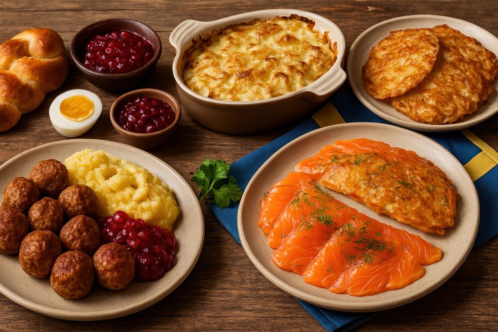 Traditional Swedish cuisine feast. | Free Photo - rawpixel