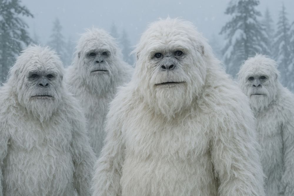 Mythical creatures in snowy wilderness | Free Photo - rawpixel