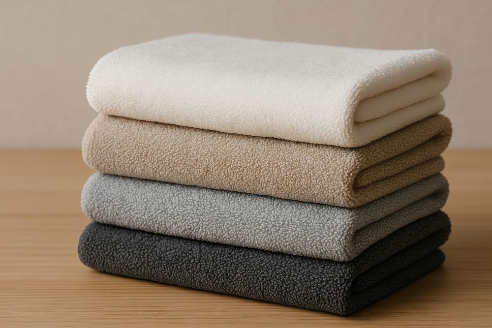 Soft, neutral, folded, cozy, towels | Free Photo - rawpixel