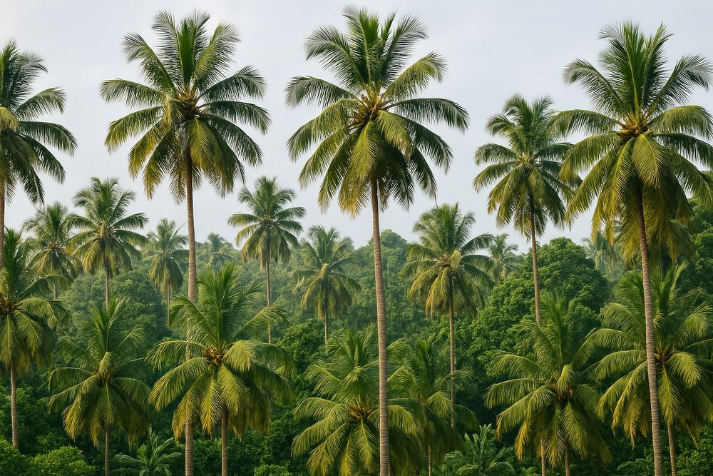 Tropical palm trees landscape view. | Free Photo - rawpixel