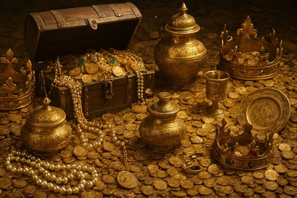 Opulent treasure chest scene | Free Photo - rawpixel