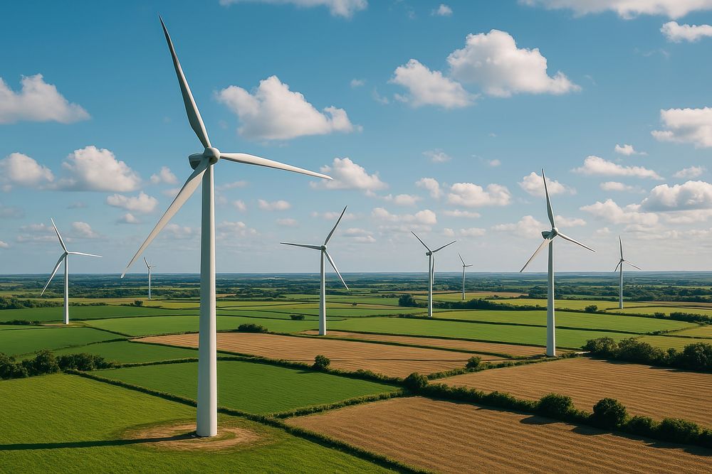 Sustainable wind energy landscape. | Free Photo - rawpixel