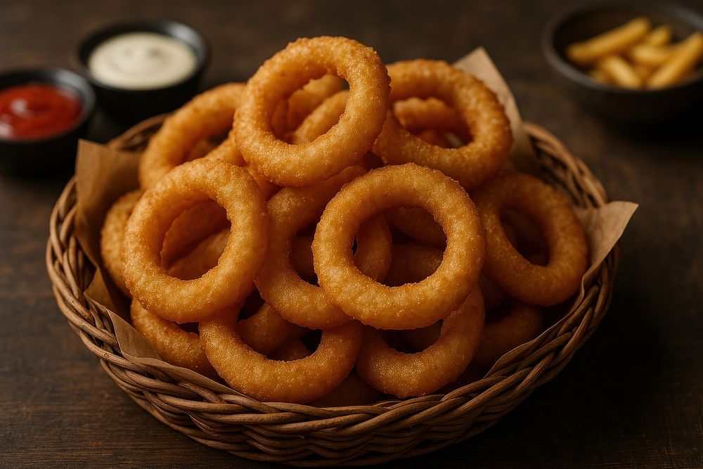 Crispy onion rings delight. | Free Photo - rawpixel