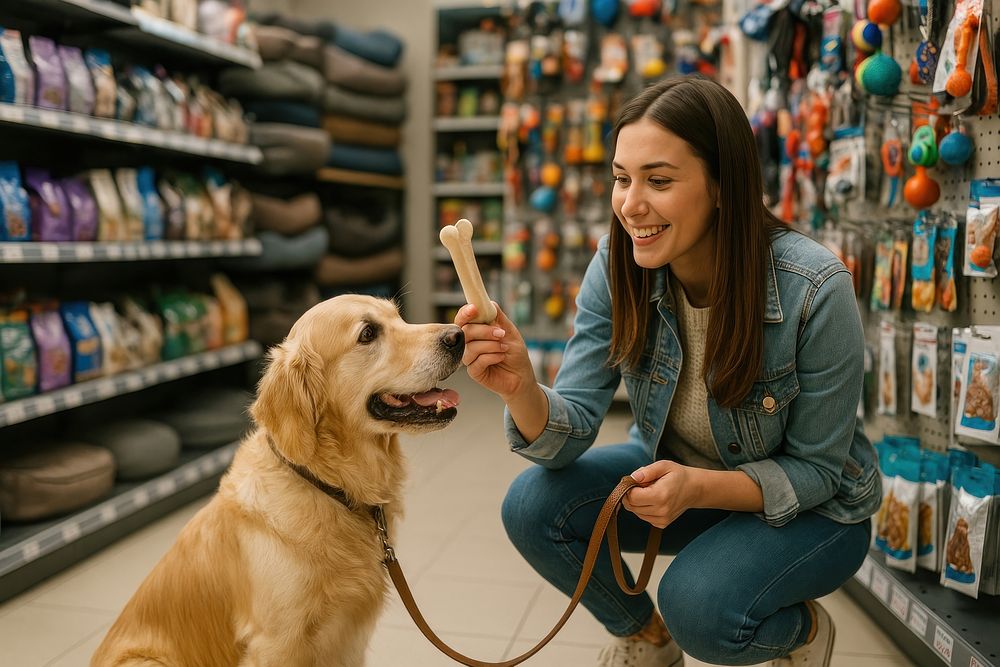 Dog shopping pet store joy | Free Photo - rawpixel