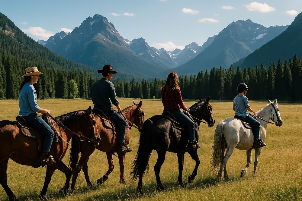 Scenic horseback riding adventure. | Free Photo - rawpixel