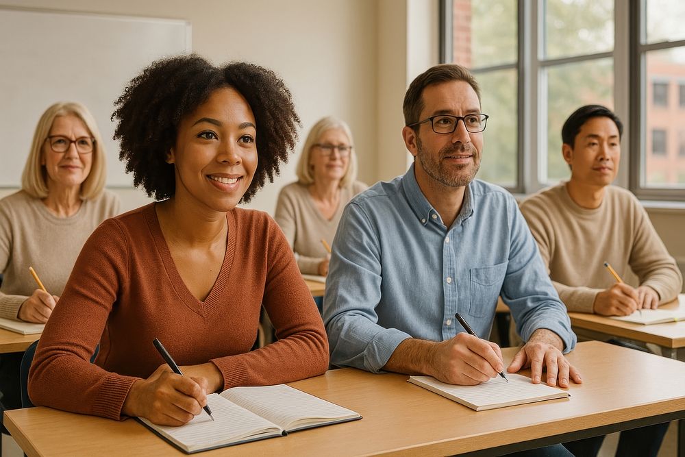 Diverse adults learning together. | Free Photo - rawpixel
