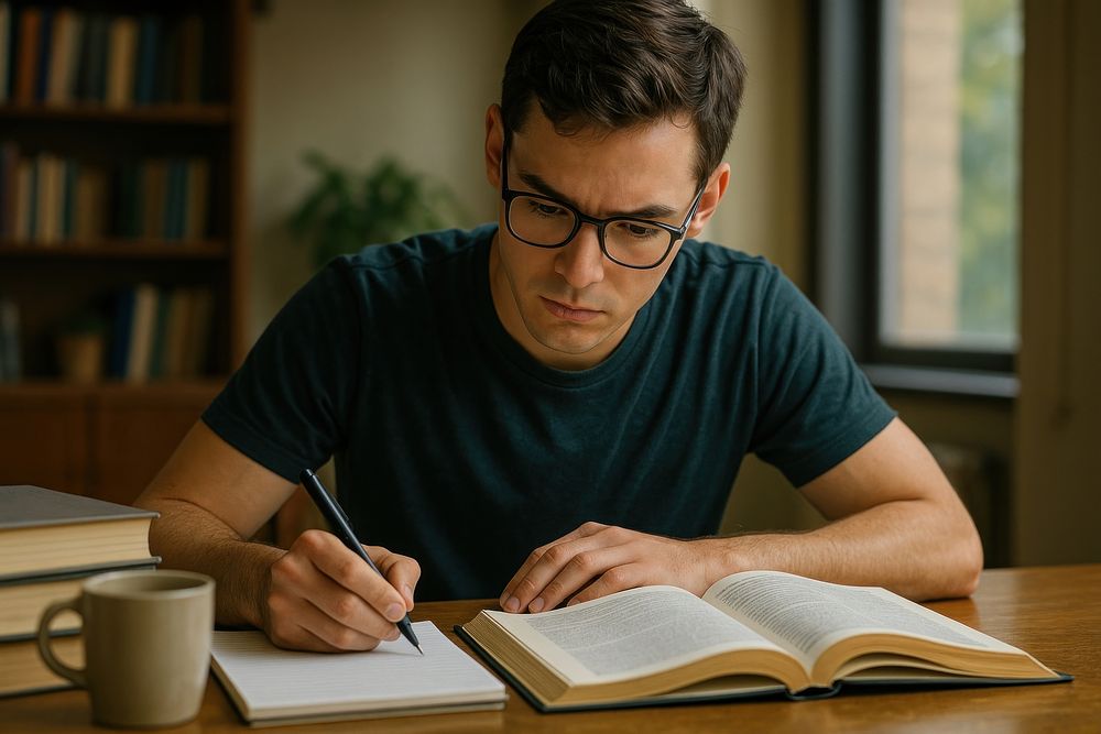 Focused student studying hard | Free Photo - rawpixel