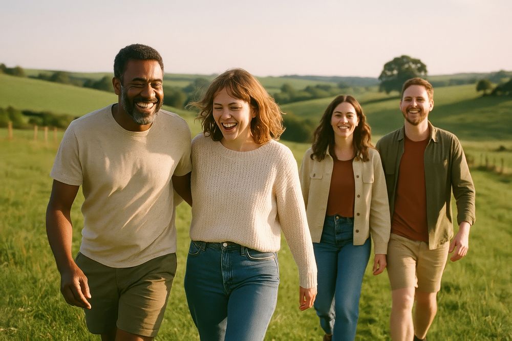 Friends enjoying nature walk | Free Photo - rawpixel