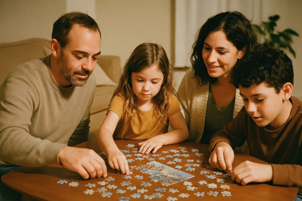Family bonding puzzle activity | Free Photo - rawpixel