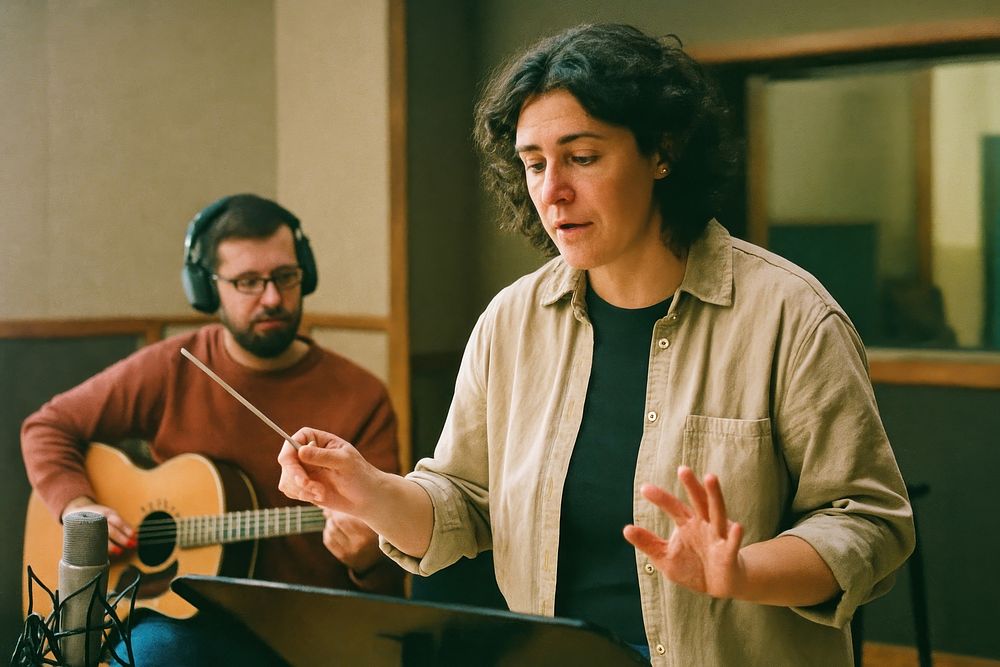 Musicians collaborating in studio | Free Photo - rawpixel