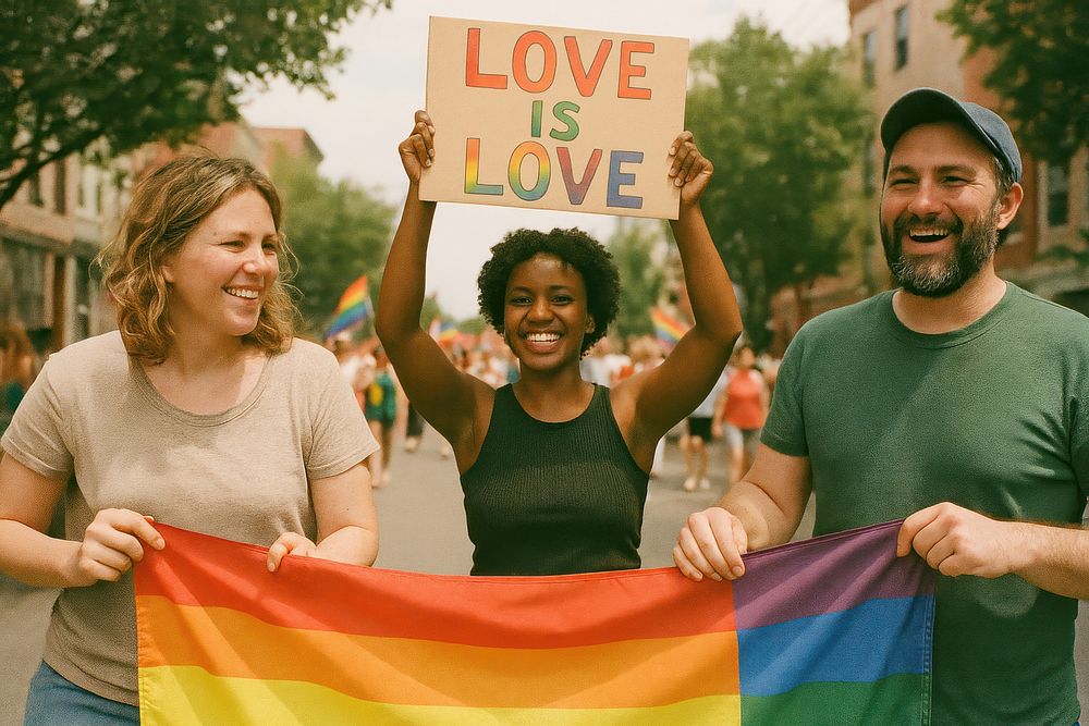 Pride celebration with joyful expressions. | Free Photo - rawpixel