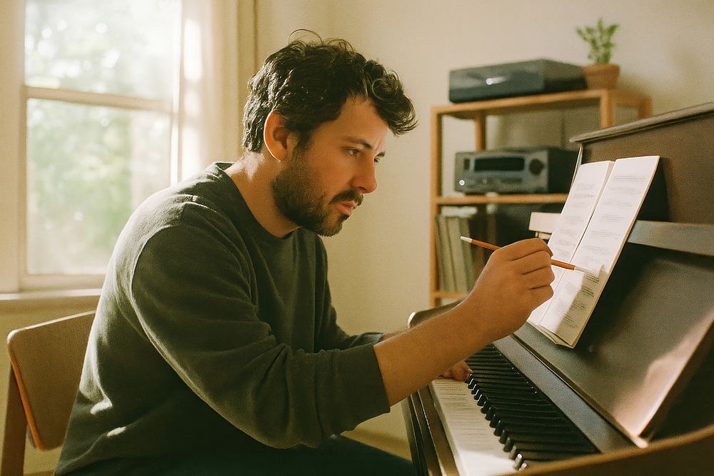 Man composing music indoors | Free Photo - rawpixel
