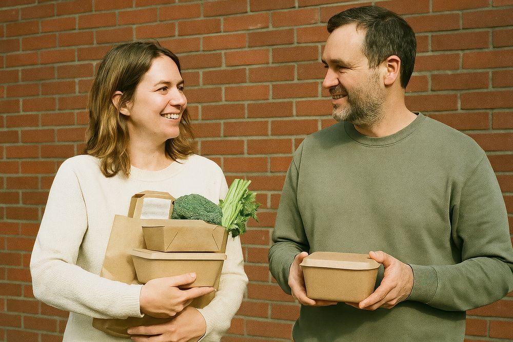 Eco-friendly food packaging exchange | Free Photo - rawpixel