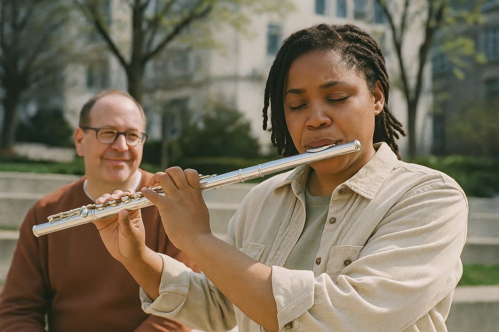 Outdoor flute performance with audience. | Free Photo - rawpixel