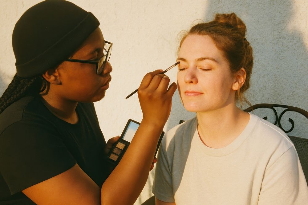 Outdoor makeup session beauty | Free Photo - rawpixel