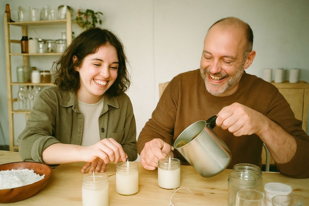 Candle making joyful activity | Free Photo - rawpixel