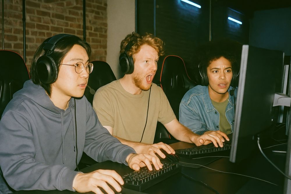Intense gaming session captured perfectly. | Free Photo - rawpixel