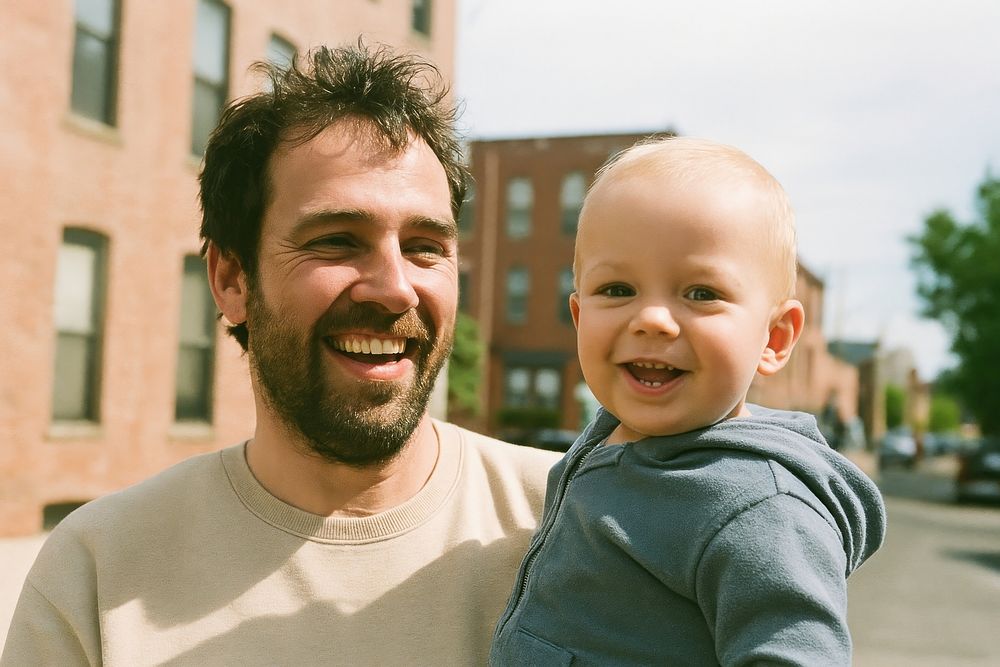 Happy father and child outdoors. | Free Photo - rawpixel