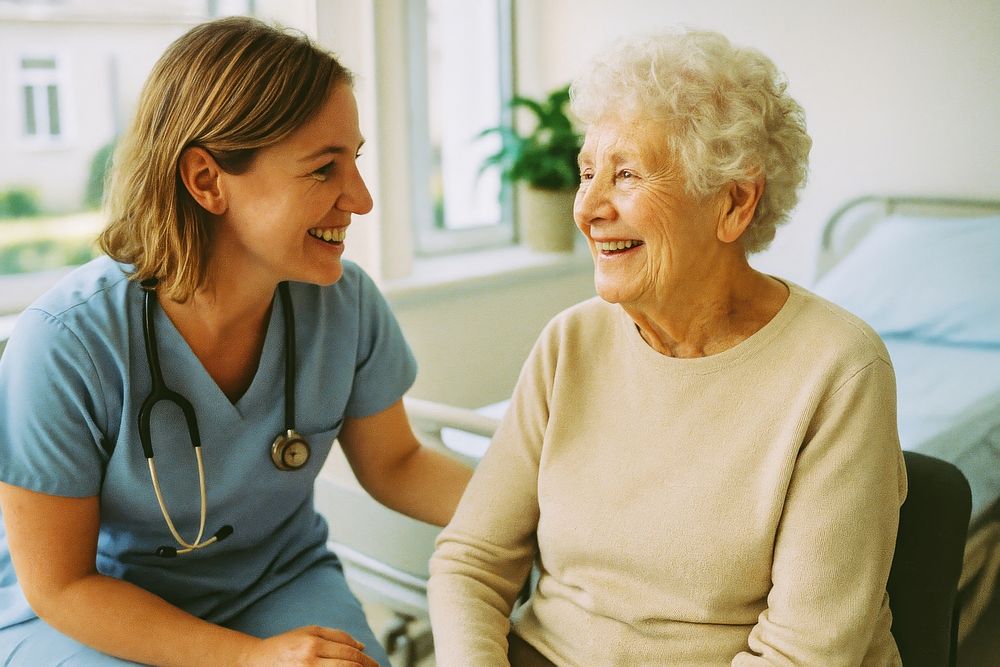 Nurse caring for elderly patient. | Free Photo - rawpixel