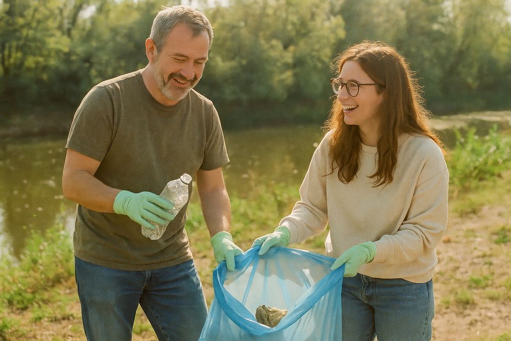Volunteers cleaning riverbank together | Free Photo - rawpixel