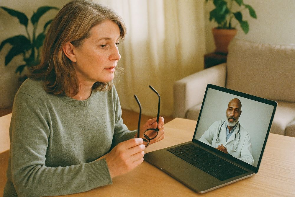 Virtual healthcare consultation scene. | Free Photo - rawpixel