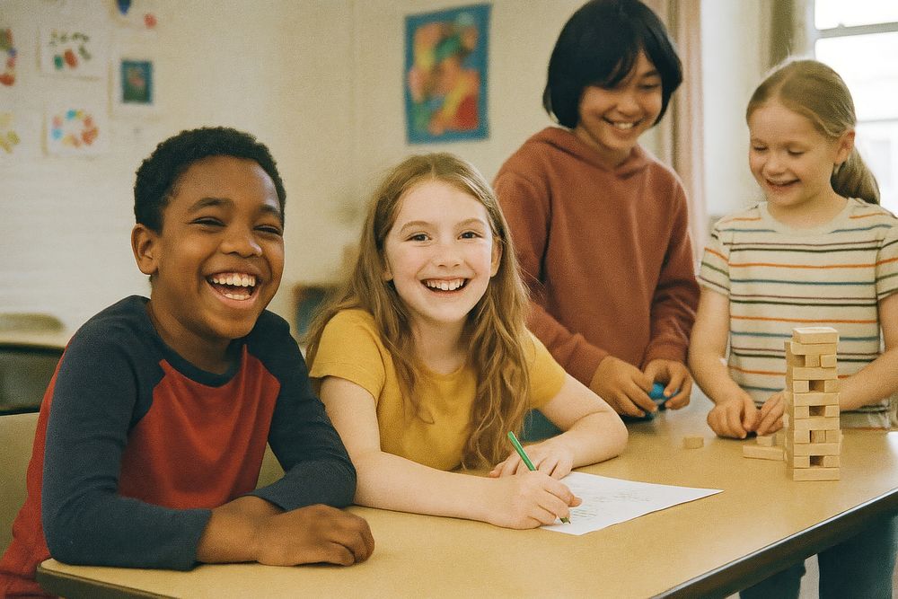 Joyful children learning together. | Free Photo - rawpixel