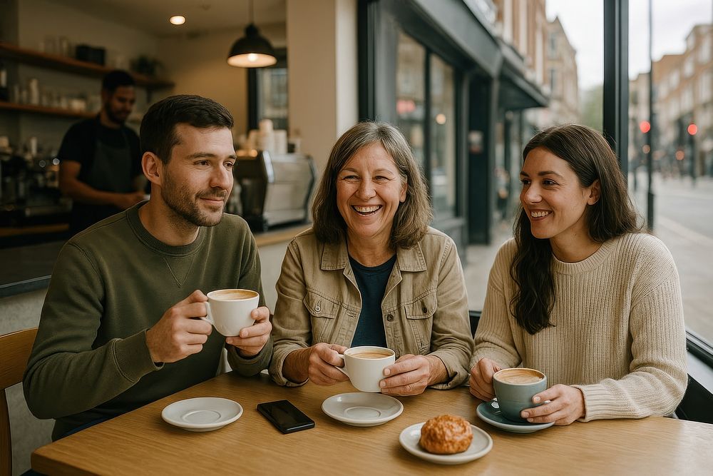 Friends enjoying coffee together | Free Photo - rawpixel