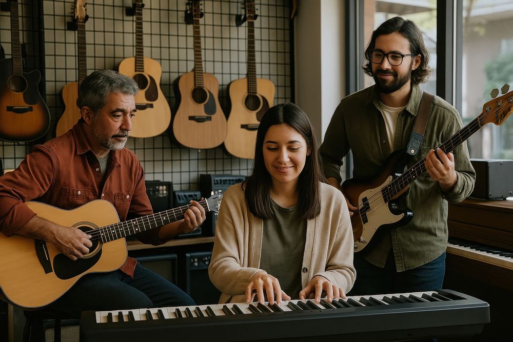 Musicians playing instruments together | Free Photo - rawpixel