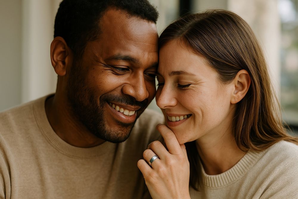 Joyful couple sharing intimate moment | Free Photo - rawpixel
