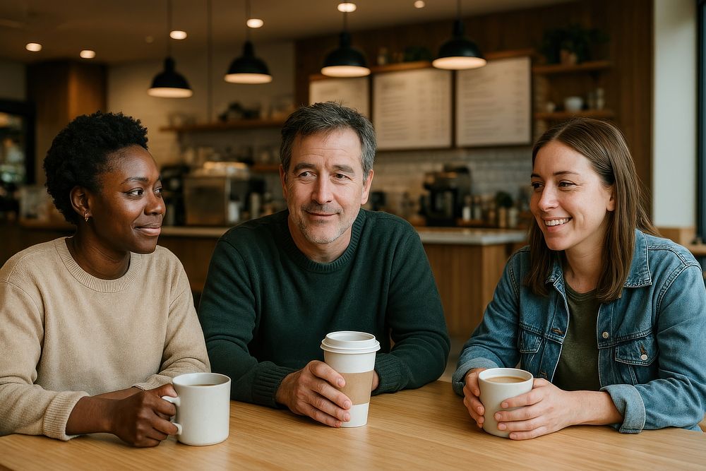Friendly coffee shop conversation | Free Photo - rawpixel