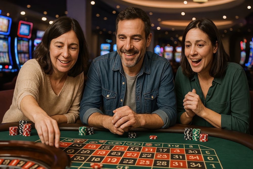 Excited friends playing roulette together | Free Photo - rawpixel
