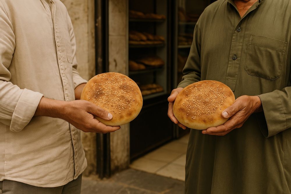 Traditional bread exchange ritual. | Free Photo - rawpixel