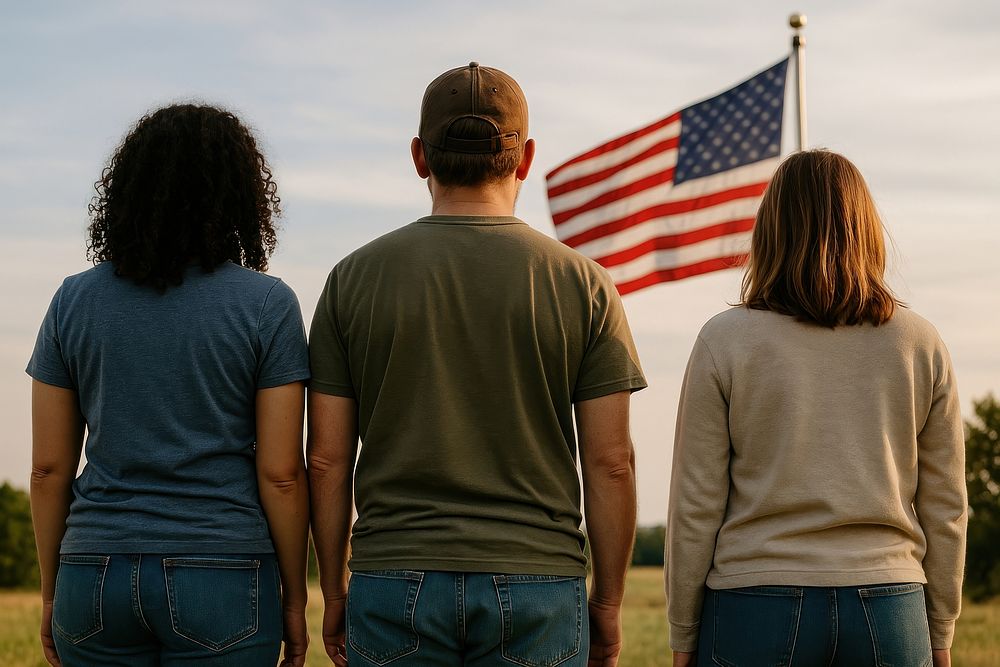 Patriotic unity under American flag. | Free Photo - rawpixel