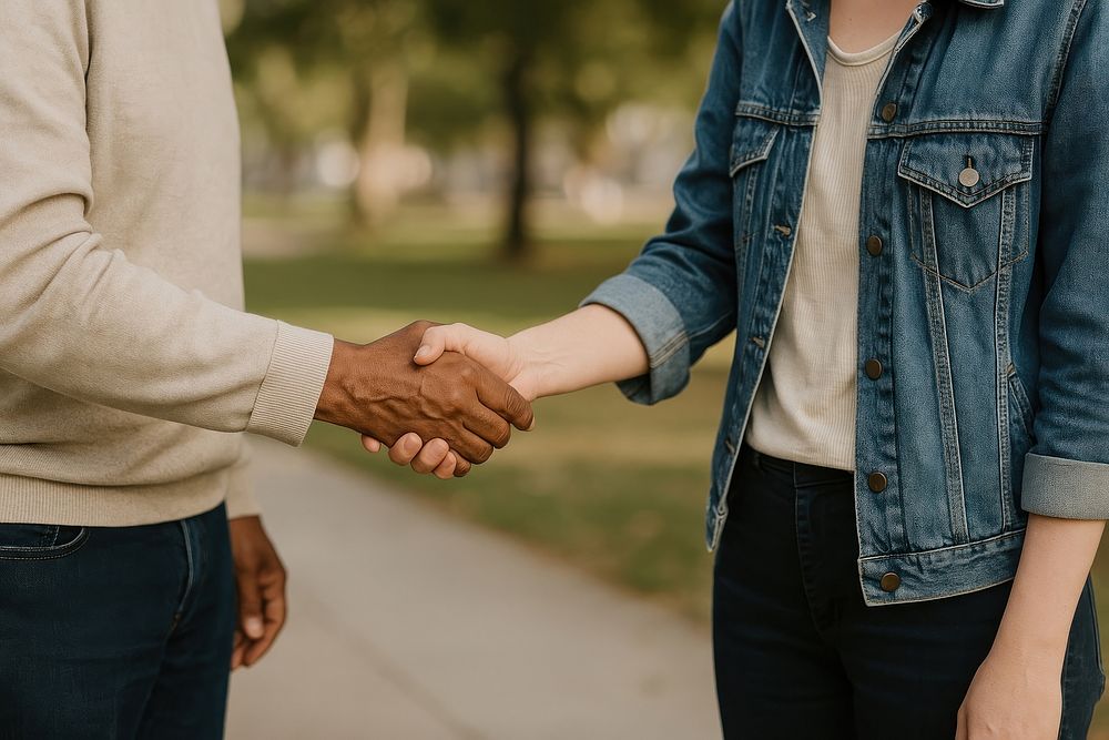 Handshake outdoors diverse connection | Free Photo - rawpixel
