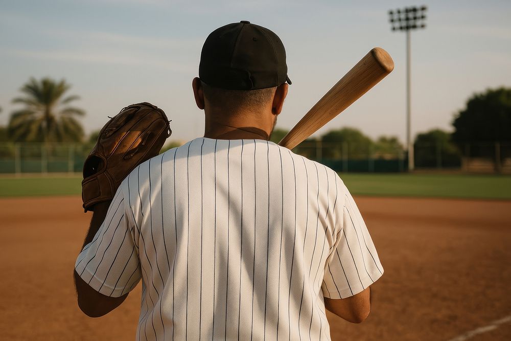 Baseball player ready stance field | Free Photo - rawpixel