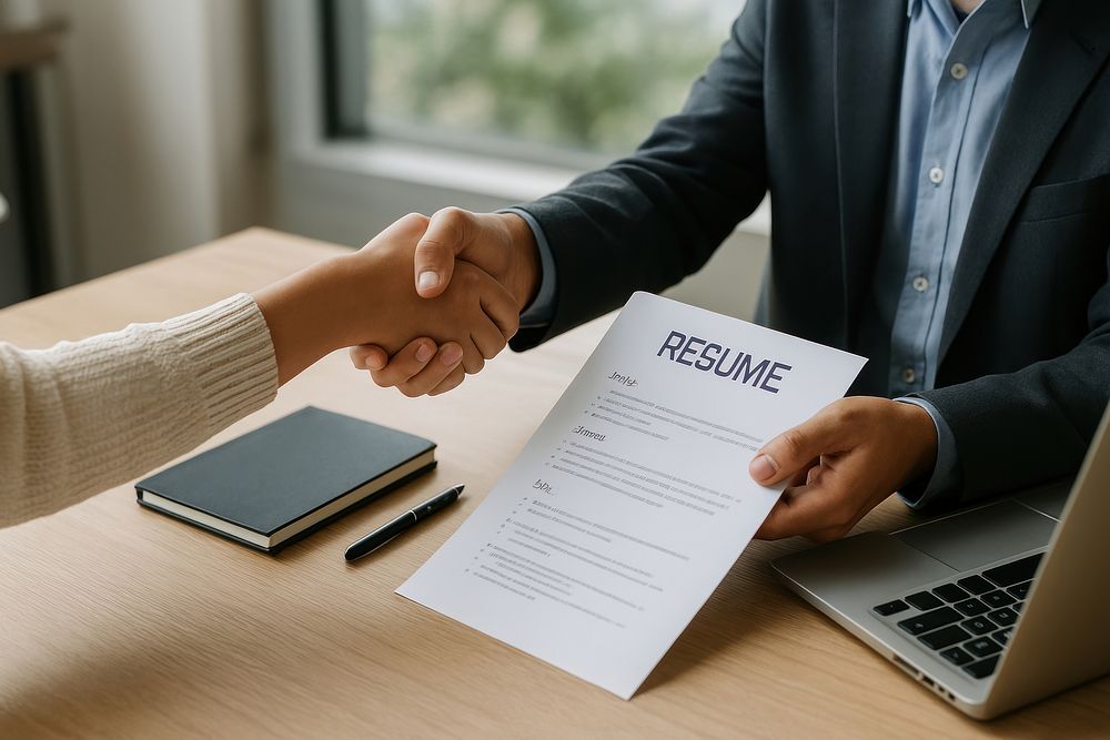 Professional handshake resume exchange | Free Photo - rawpixel
