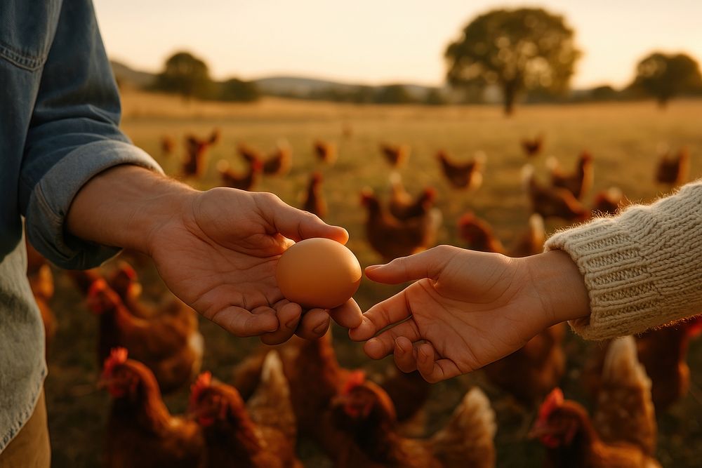Farm fresh egg exchange | Free Photo - rawpixel