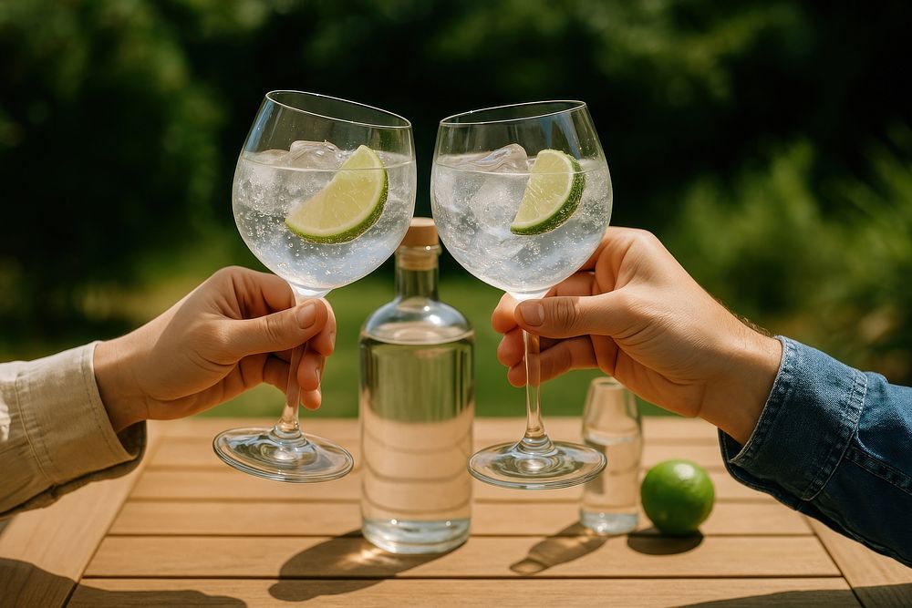 Refreshing outdoor gin toast | Free Photo - rawpixel