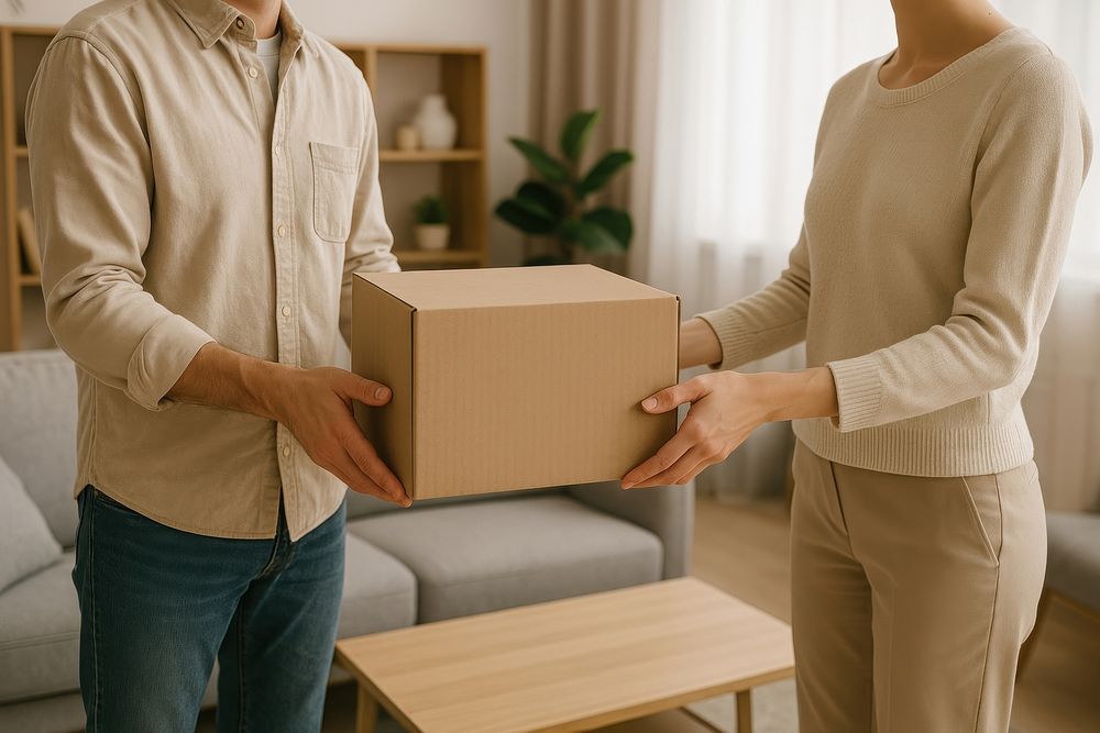 Package exchange in cozy room. | Free Photo - rawpixel