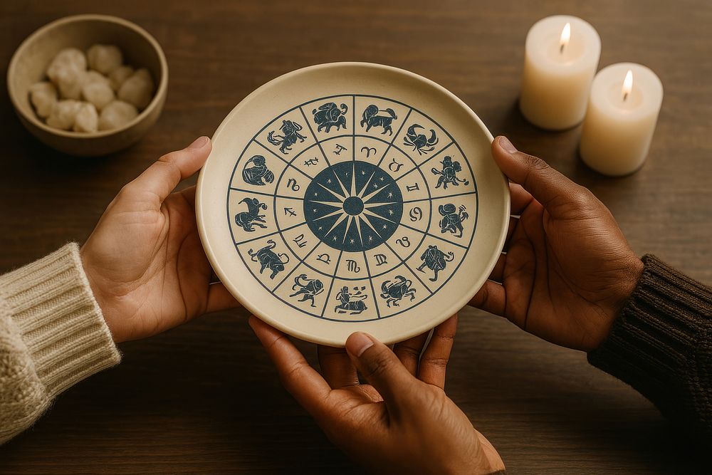 Zodiac plate with candles. | Free Photo - rawpixel