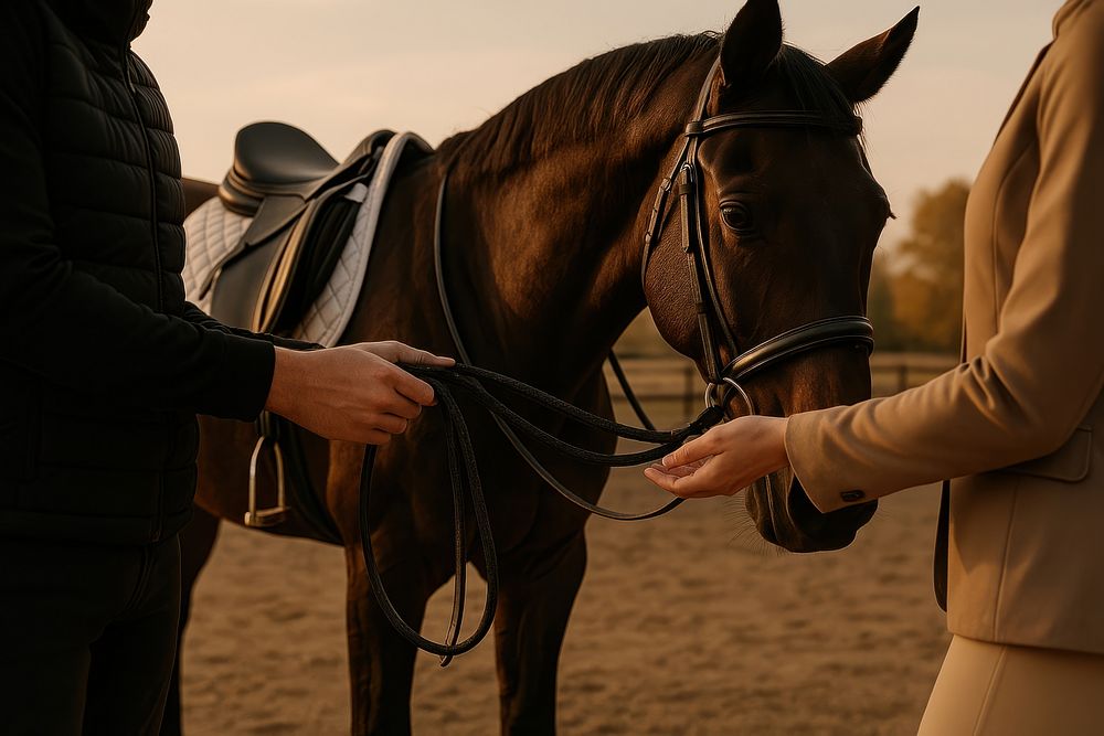 Elegant equestrian bonding moment | Free Photo - rawpixel