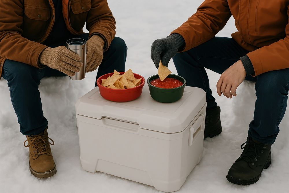 Winter picnic with chips | Free Photo - rawpixel