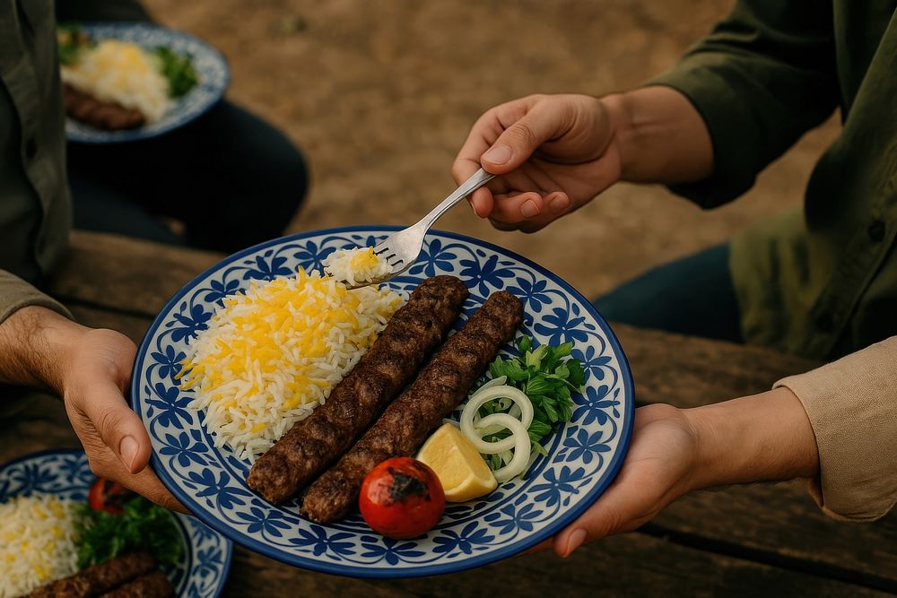 Delicious Persian kebab meal served. | Free Photo - rawpixel